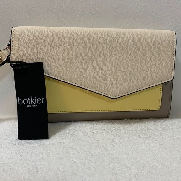 Botkier | Bags | Botkier Cobble Hill Cream Colorblock Walletwristlet ...